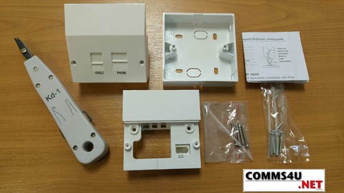 Genuine BT Master Socket vDSL2/ADSL Phone Filter Faceplate +Box 4 ...