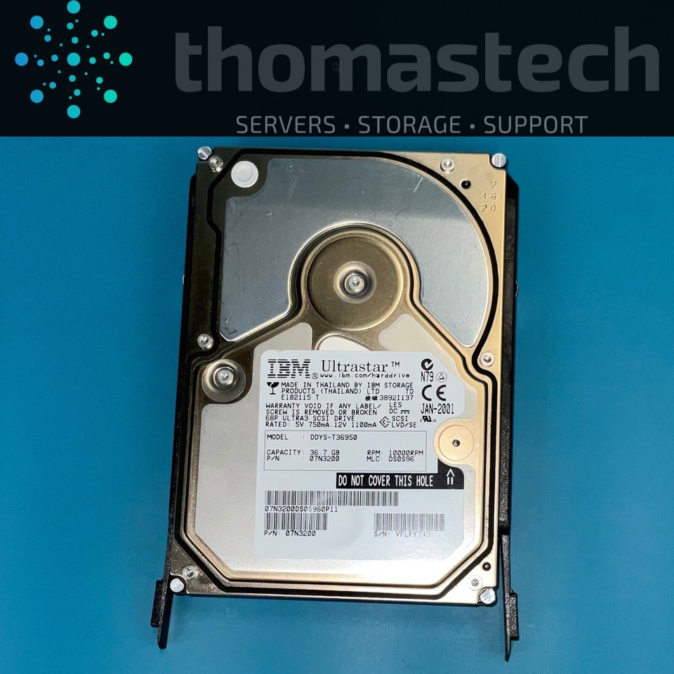IBM Hard Drive SCSl Ibm Ultrastar DDYS-T36950 36.7 GB P/N 07N3200 ...