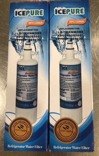 Lot Of 2 Icepure RWF1200A Water Refrigerator Replacement Filter ...