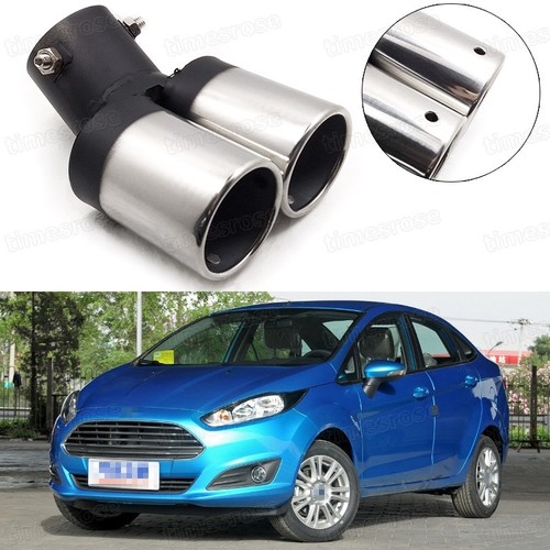 Double Outlets Exhaust Muffler Tip Tailpipe for Ford Fiesta Sedan 2014 ...