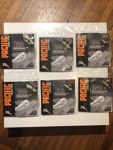6 Sets Of Pacific Powerline 16 Gauge Synthetic Tennis String Single Set ...