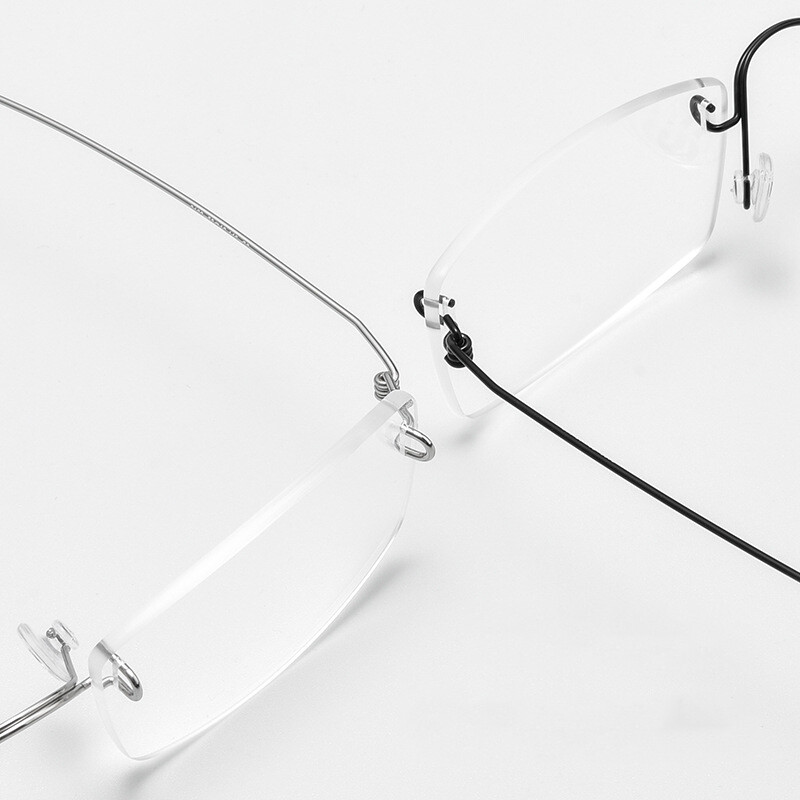 Pure Titanium Eyeglass Frames for Men Women Urltra Light Rimless ...