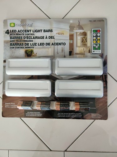 Capstone 4 LED Accent Light Bars w/ Remote Control Timer & Dimmable ...