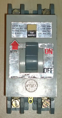 WYLEX 25 AMP RCD 30mA Tripping Current Cat No. WES 25/2 | eBay