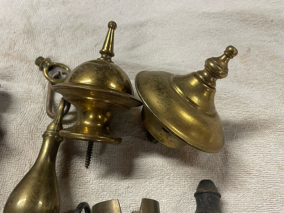 LOT ANTIQUE CHANDELIER BRASS HANGING SOCKET LIGHT LAMP FIXTURE PARTS | eBay