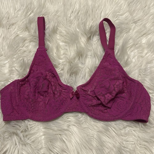 Wacoal 36C Bra Purple Halo Lace Underwire Unlined Seamless 851205 | eBay