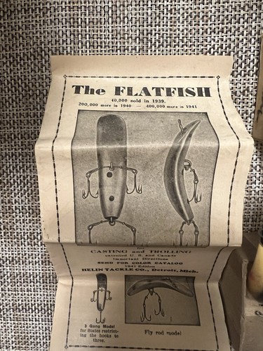 3 Vintage Fishing Lures - Helin Tackle Flatfish U20 - With Box - USA | eBay