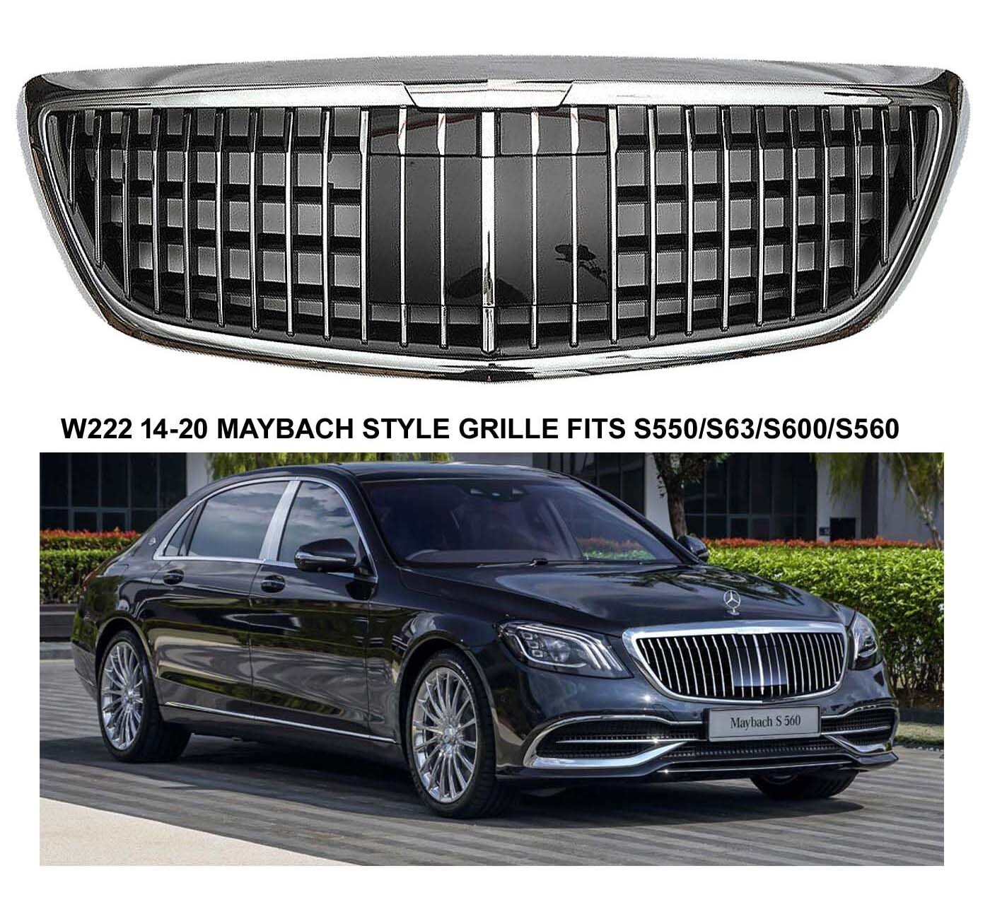 Maybach Grille S-Class S560 S550 S63 2014 2015-2020 With ACC Logo 2016 ...