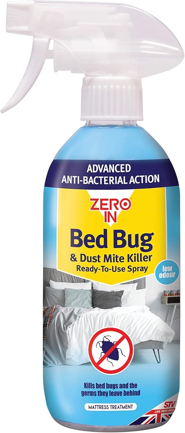 Zero In Bed Bug Killer Spray 500ml Odorless Treatment Eliminates Bed ...