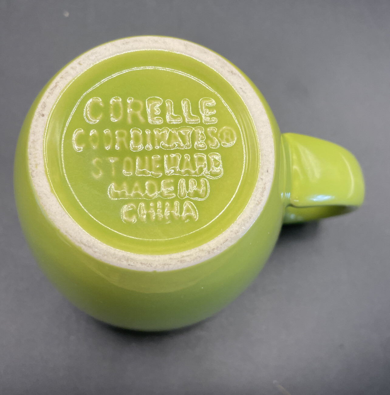 Vintage Corelle Coordinates Stoneware Lime Green Coffee Mug Cup ...