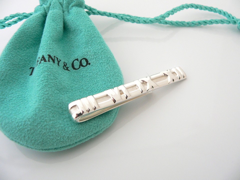 Tiffany & Co Atlas Roman Numeral Tie Money Clip Classic T Co Love Gift ...