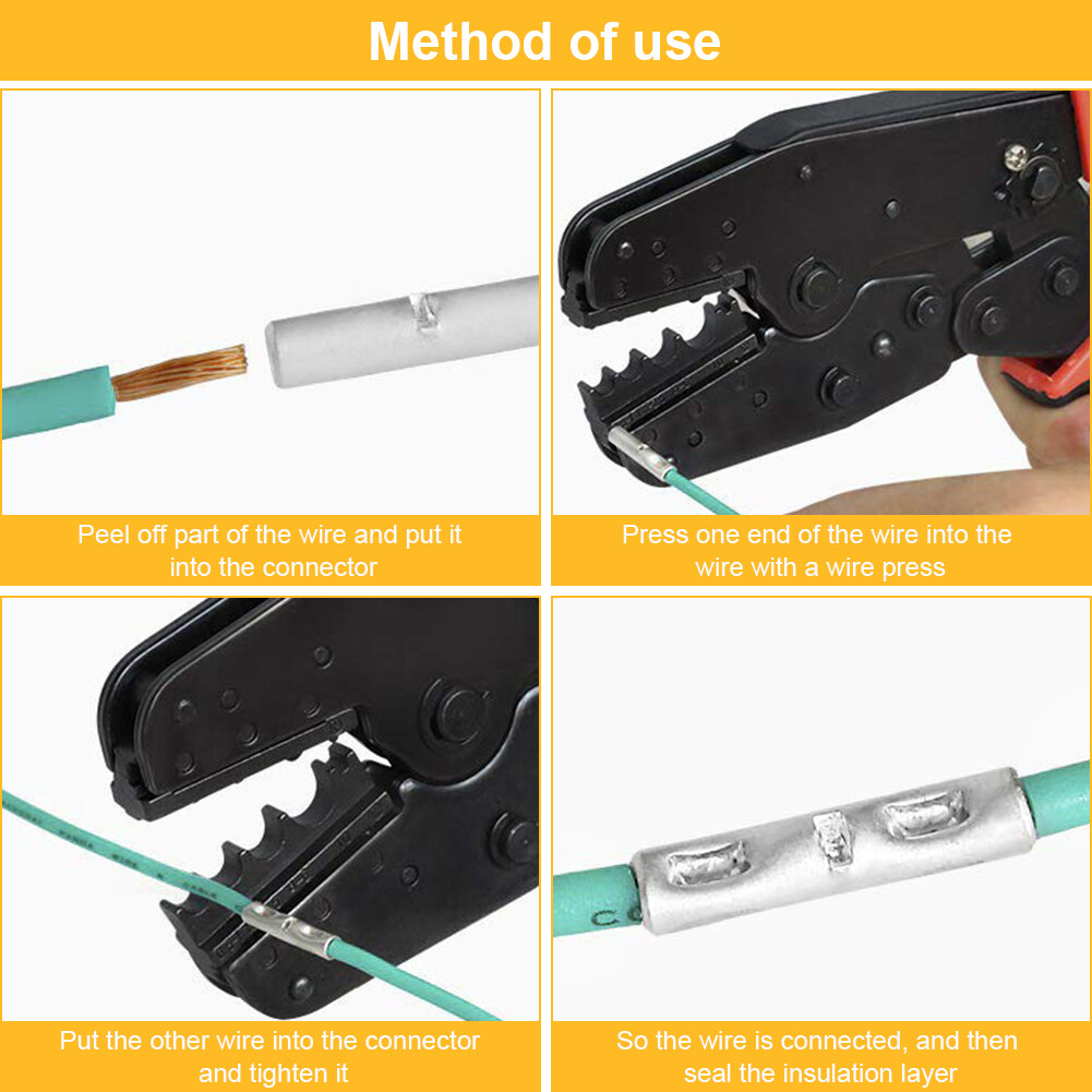Marine Universal Crimping Non Insulated DIY Butt Connectors Kit With ...
