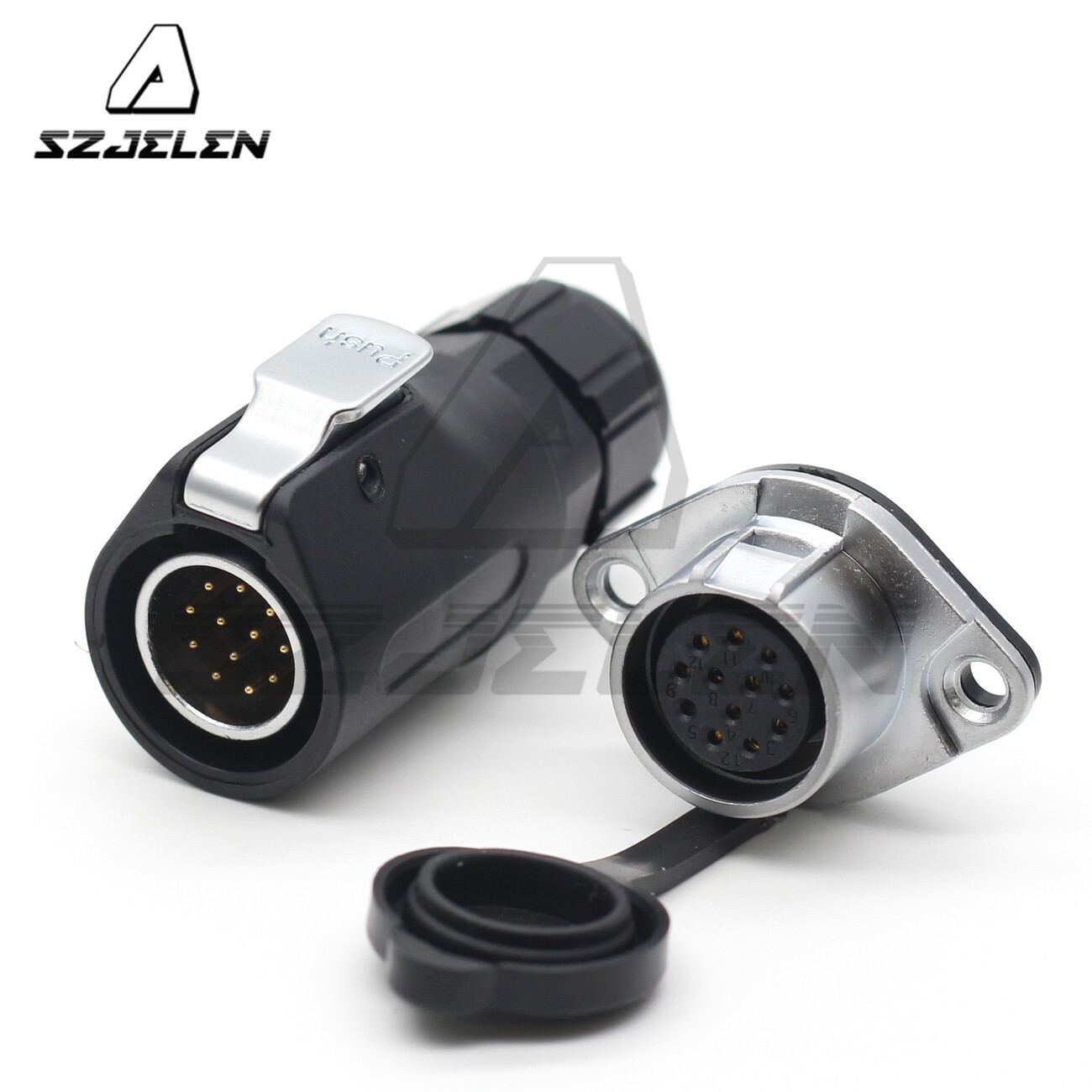 XHP20 12Pin Panel Mount Connector Male Plug & Female Socket,LED Light ...