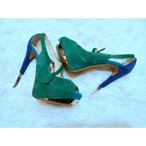 Boutique 9 Blue & Green High Colorblock Shoes | eBay