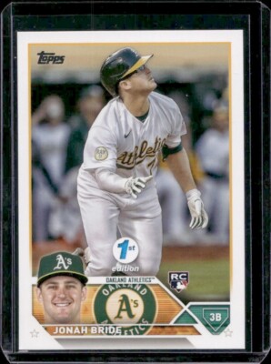 2023 Topps Series 1 1st Edition #95 Jonah Bride ROOKIE Oakland A's ...