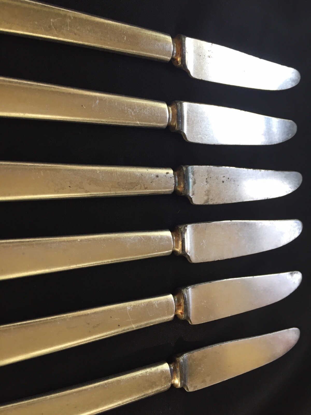 Vintage USMC Silver plate Flatware Mess Hall Issue Knife Set 6 Marine ...