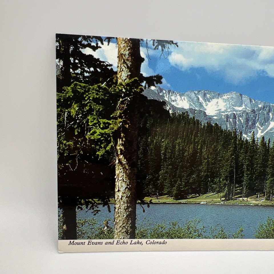 Mount Evans And Echo Lake Colorado Postcard Flatiron Postcards Colorscans | eBay