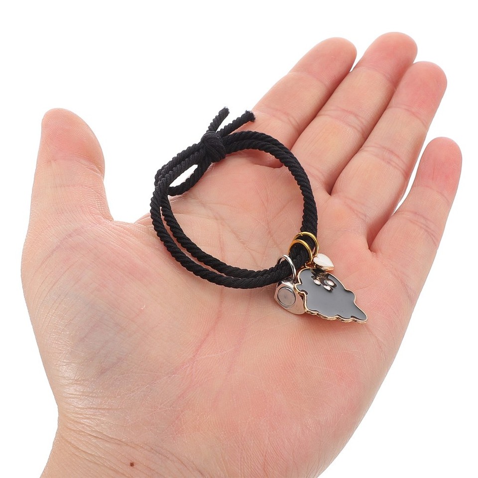 Magnet Couples Bracelets Set Black Braided Rope Bracelets for Everyday ...