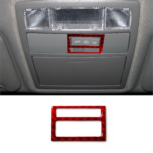 Red Carbon Fiber Overhead Light Console Button Cover Trim For Toyota ...
