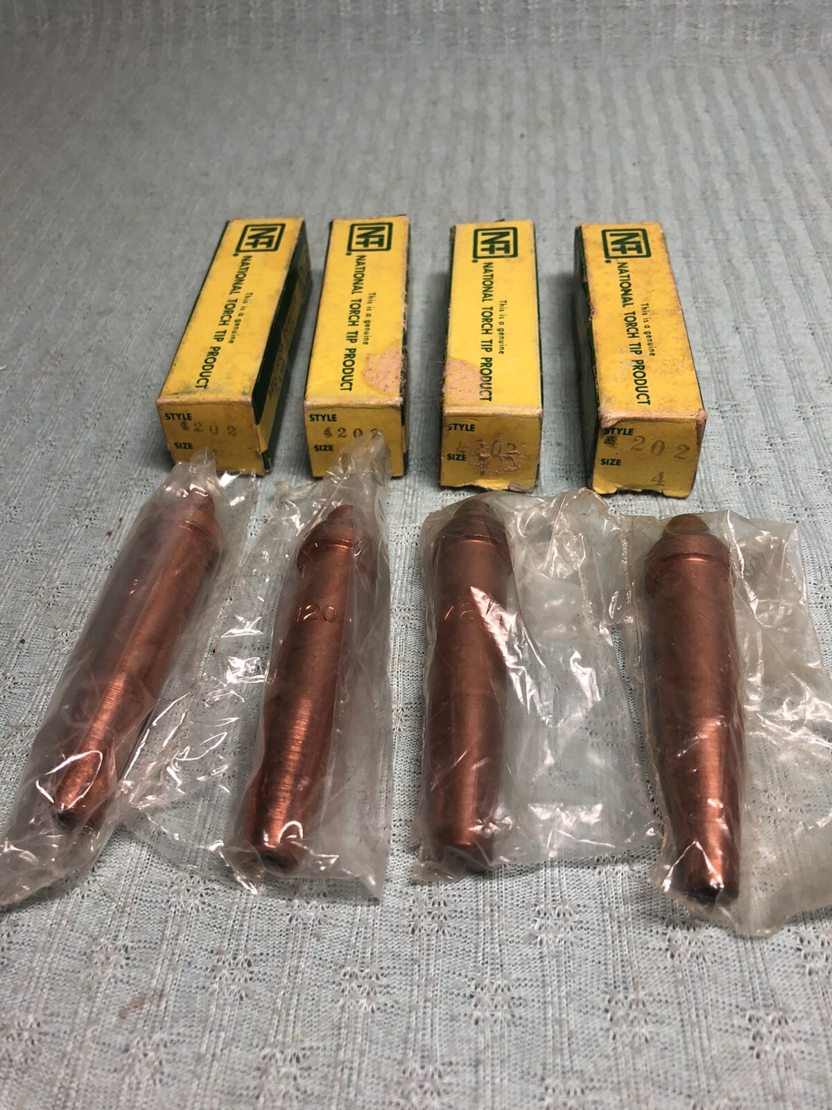 NEW Lot Of (4) National Torch Tip Oxweld Torch Tips (3) 4202 #7 (1 ...
