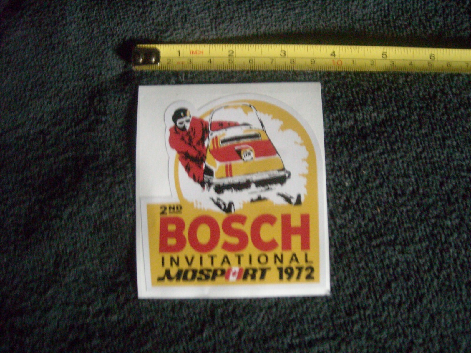 1972 BOSCH Snowmobile RACE Decal MOSPORT Race Track Kawartha Cup Car | eBay