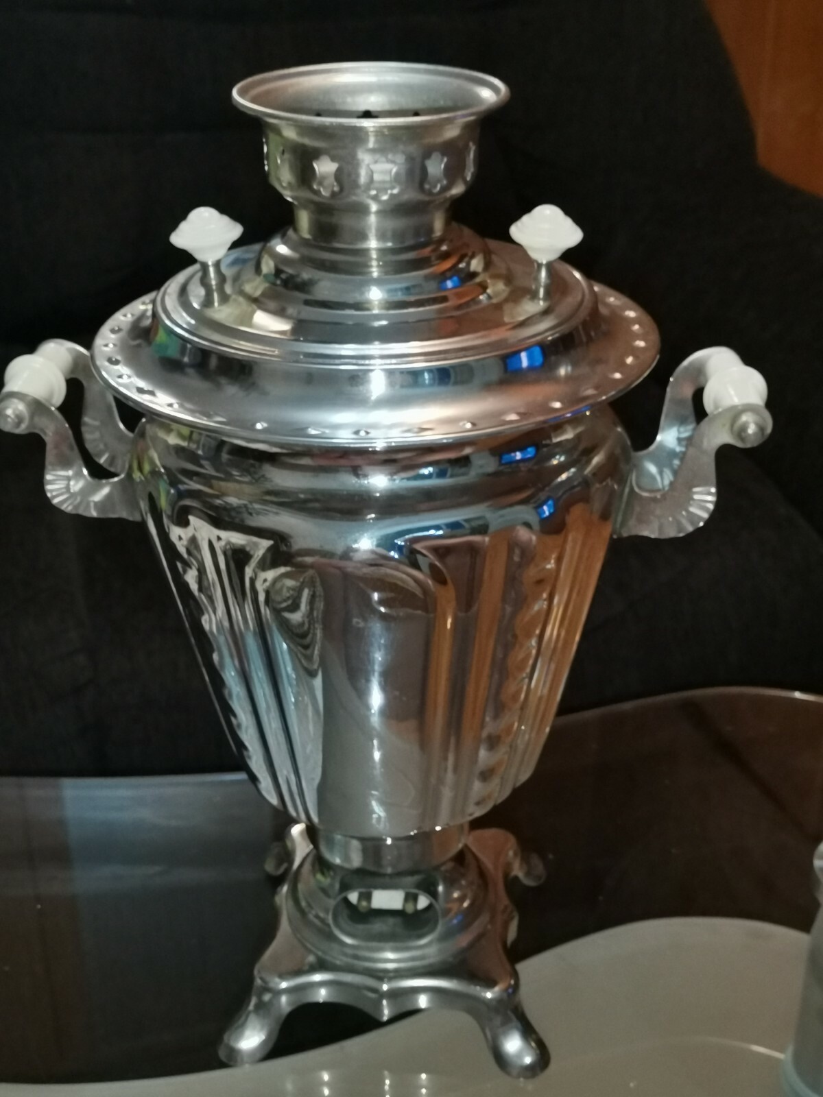 VINTAGE RUSSIAN Tea Heater USSR ELECTRIC SAMOVAR/TEAPOT/1979.Nickel ...