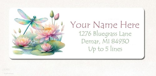 Stunning Dragonfly Summer Dragonflies Personalized Laser Return Address Labels | eBay