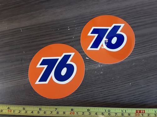 2 Vintage Style Union 76 Gas Racing Decals Sticker Nascar NHRA Gasser ...