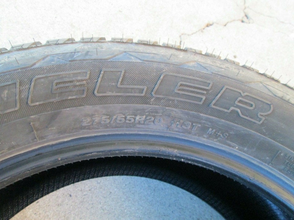 275 55 20 Bridgestone tires DUELER H/L Tires 4 TAKE OFFS WHITE LETTER ...