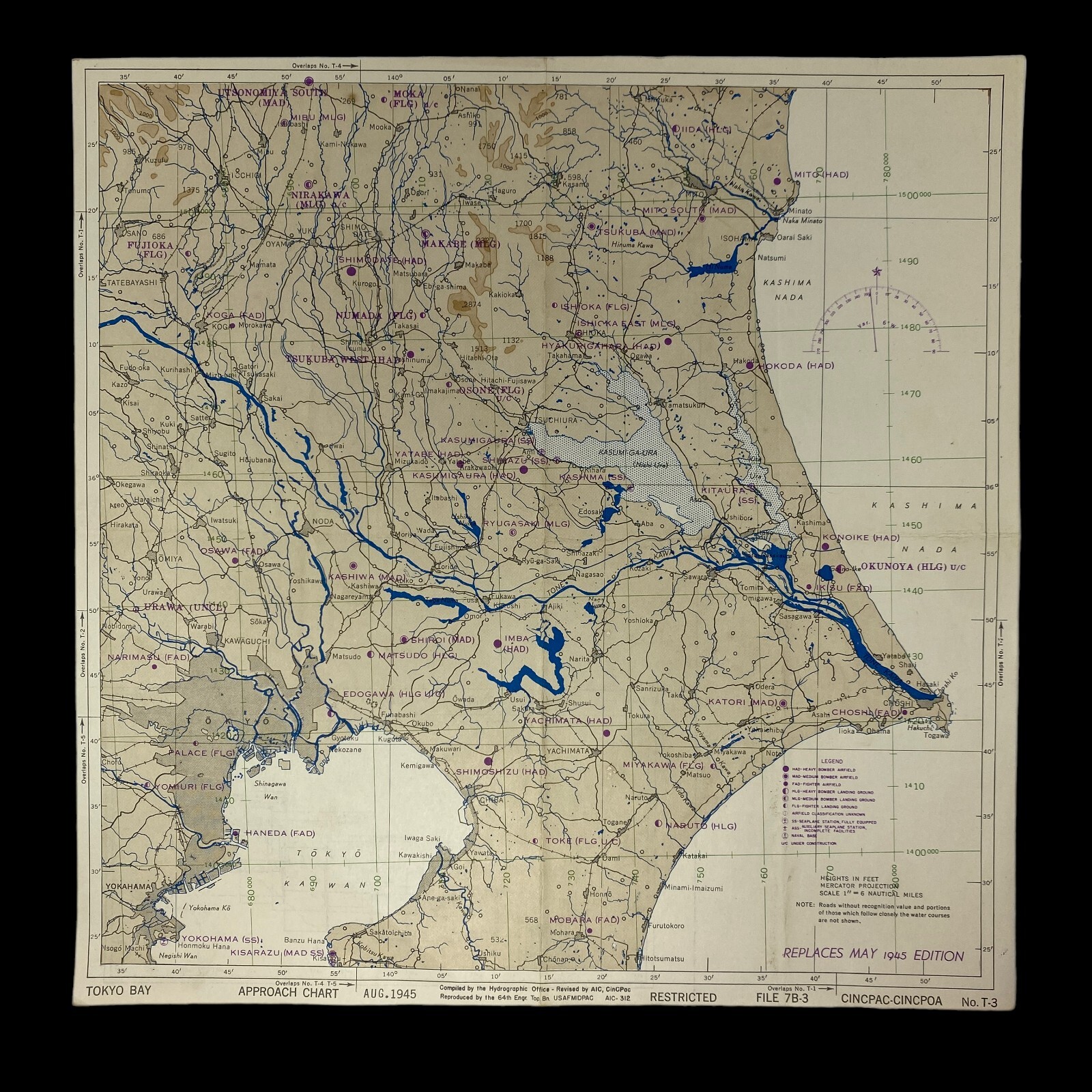 RARE! 1945 WWII B-29 Navigator Tokyo Bay XXI Bomber Command 20th Air ...