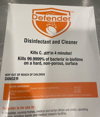 Defender C15338 Disinfectant & Cleaner Tablets 100 PACK NEW! FREE ...