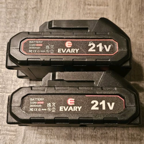 2 Pack EVARY 21V Li-ion 3.0Ah 3000mAh Replacement Battery Power Share ...