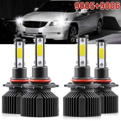 4X LED Headlight Kit Hi Low Beam 9005 9006 For Chevy Corvette C5 1997 ...