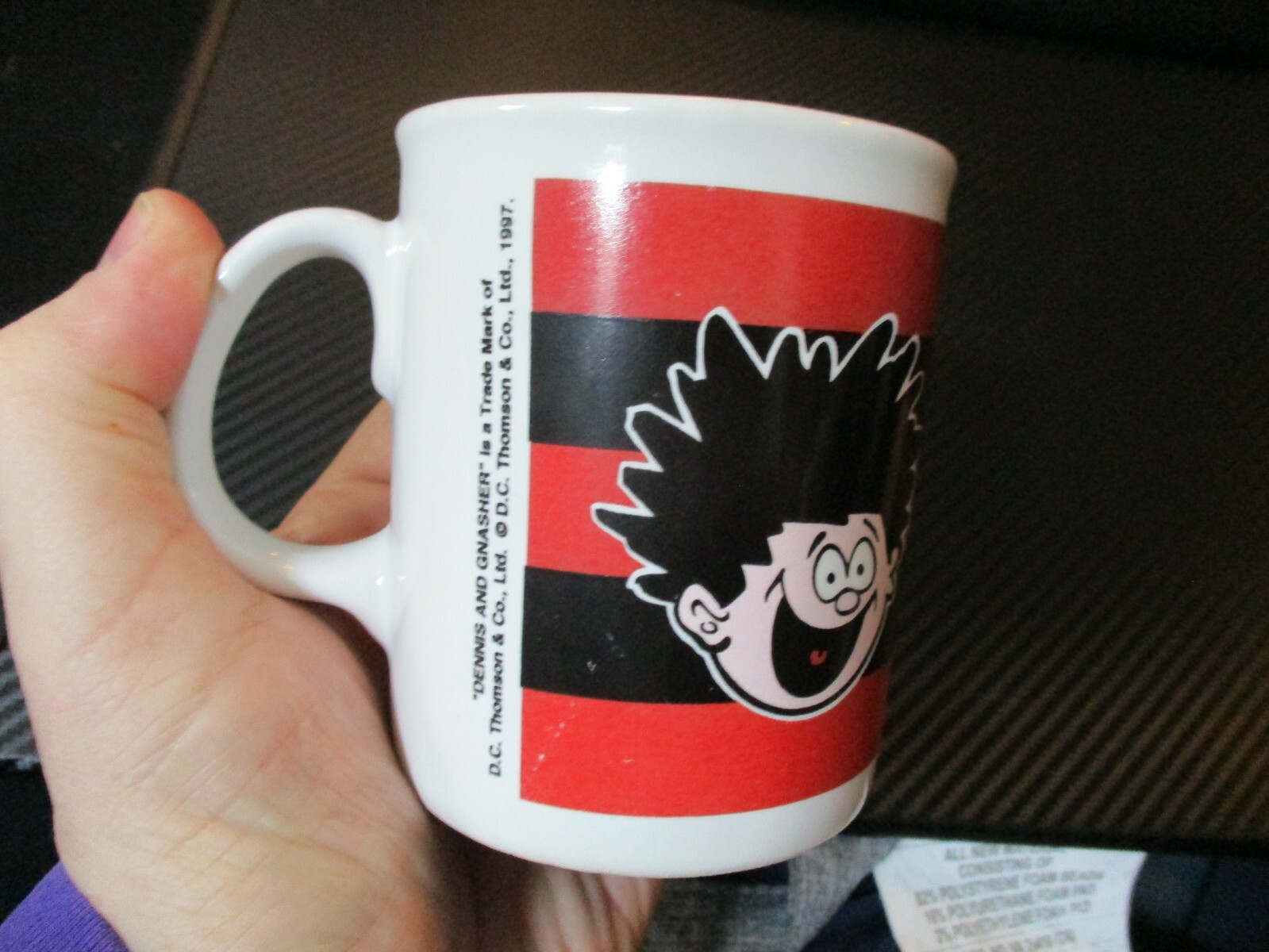DENNIS THE MENACE & GNASHER VINTAGE 1997 CERAMIC MUG CUP THE BEANO UK ...