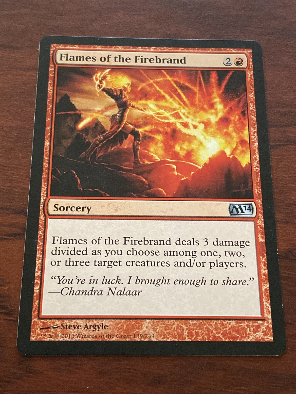 Flames of the Firebrand x1 M14 Core 2014 MTG Magic The Gathering B2473 ...