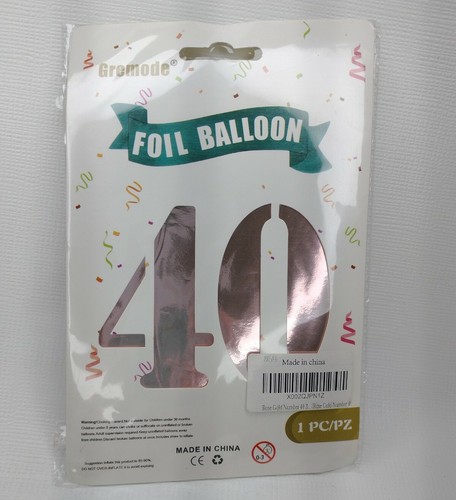 40th Birthday Pink Mylar Foil Balloon Number 40 Party Supplies | eBay