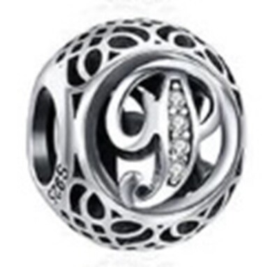 New Pandora Sterling Silver Authentic Vintage Initial Alphabet Letter P ...