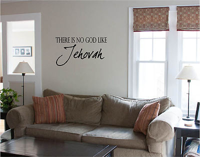 There Is No God Like Jehovah Wall lettering Mural Vinyl Decal Bible ...