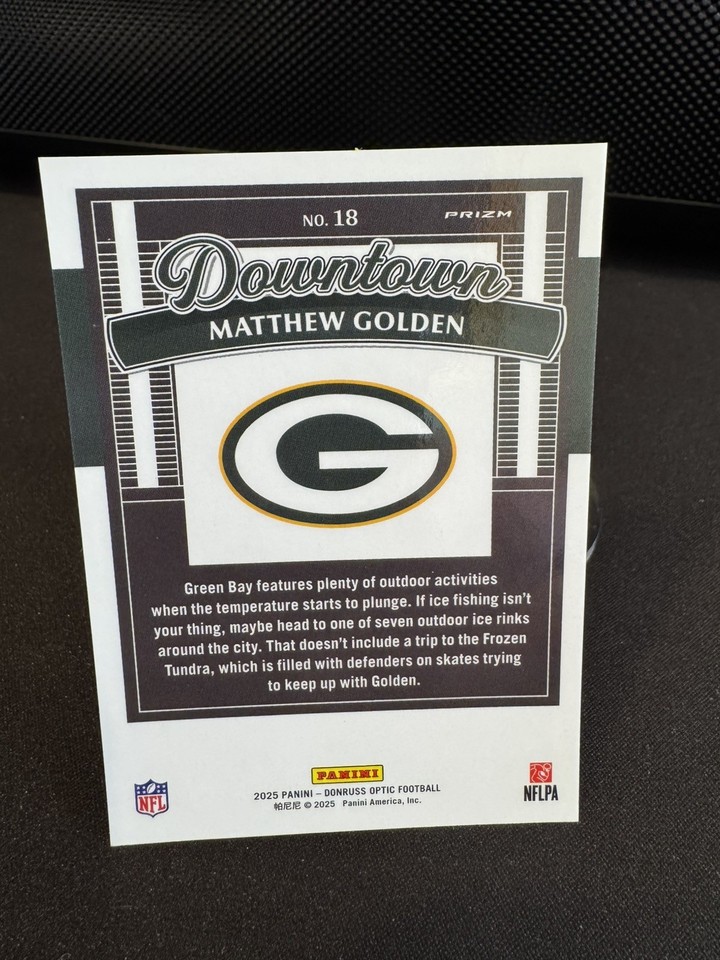 2025 Optic Matthew Golden Rookie Downtown Case Hit SSP Packers. SUPER ...