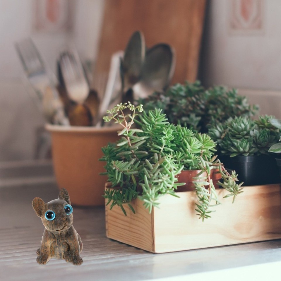 Wooden Craft Dog Ornament for Home Wooden Carved Dog Adorable Dog Wood ...