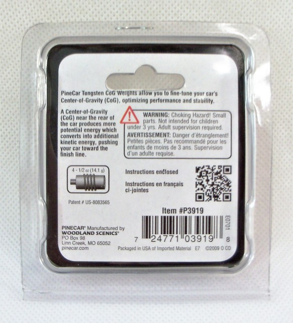 PineCar Tungsten Cog Weights Center of Gravity P3919 for sale online | eBay