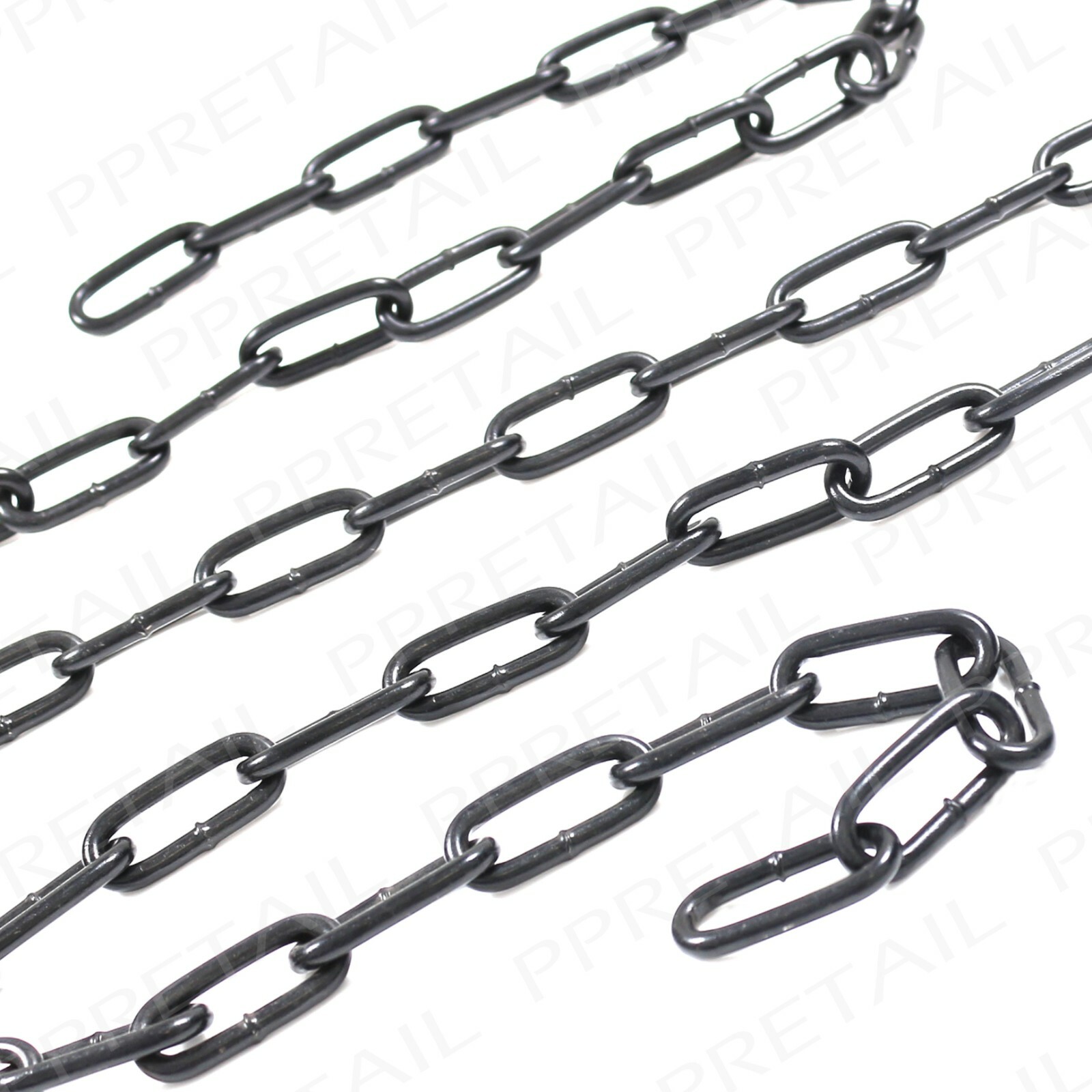 Black 2m Long Steel Chain SMALL - LARGE Industrial Welded Outdoor ...