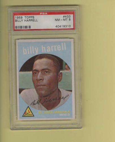 1959 Topps Baseball-Billy Harrell #433-PSA 8 Near Mint-Mint- St .Louis ...