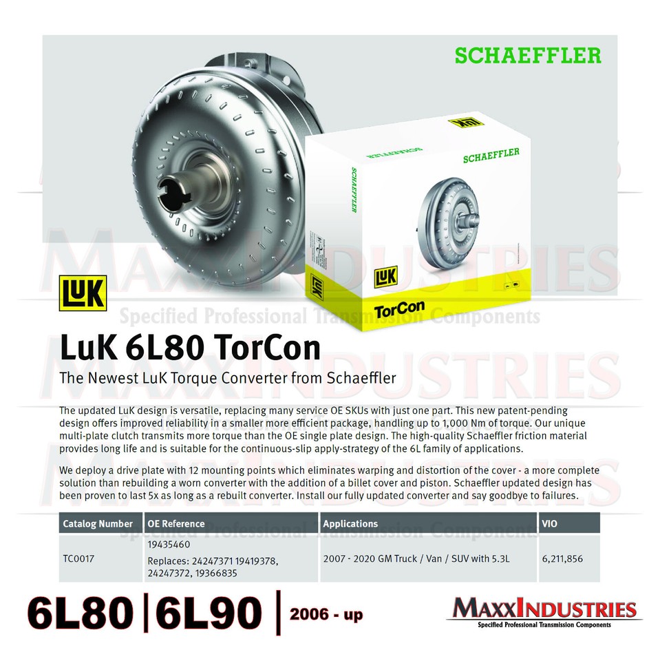 6L80 6L90 Transmission Torque Converter NEW and Valve Body TECHM Repair ...