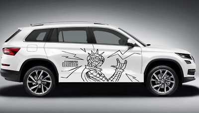 PUNK Spiderman COWABUNGA DUDE Vinyl Decal Graphic Car Truck Hood Side ...