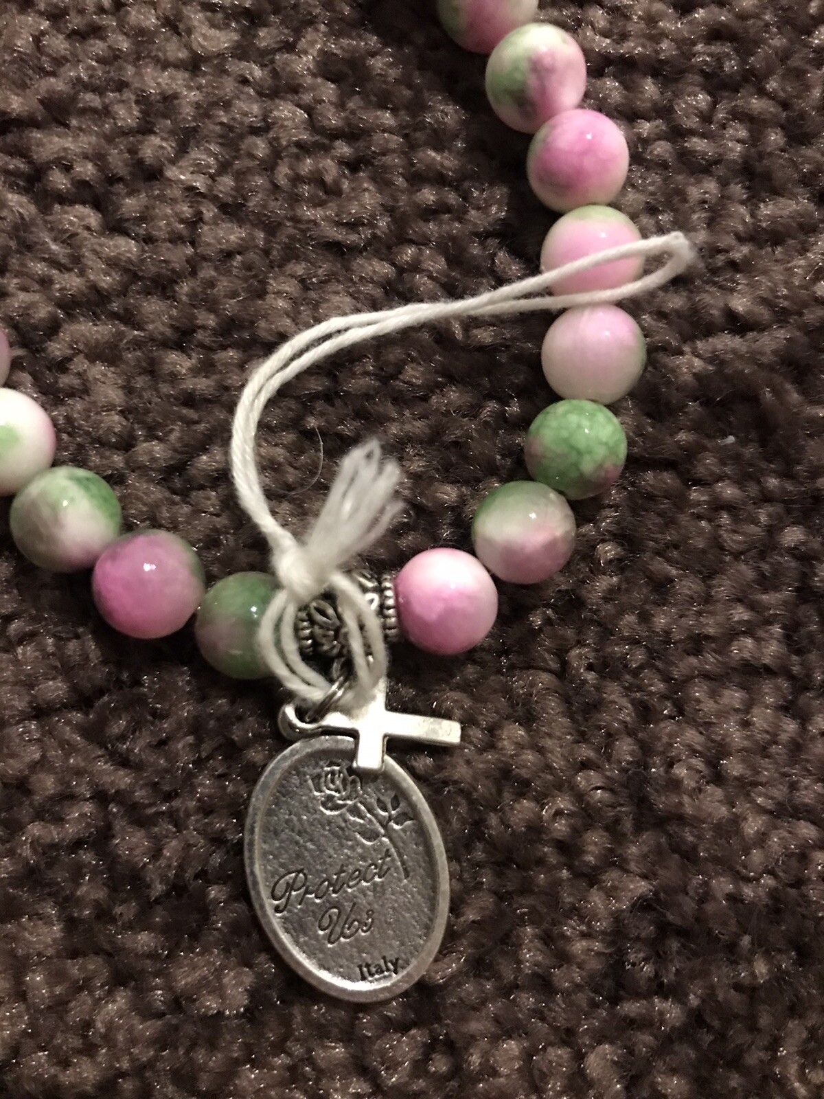 Stone Beaded Guardian Angle Bracelet | eBay