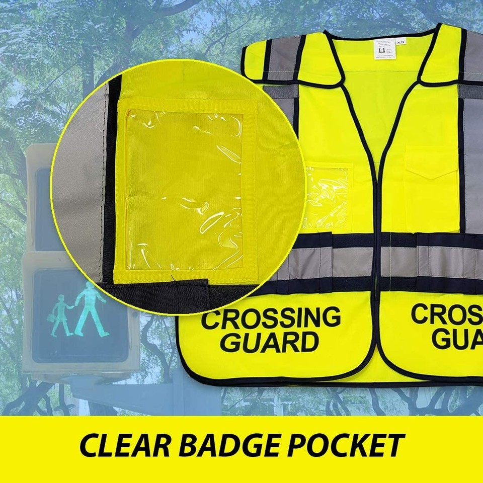 Crossing Guard Vest, School Crosswalk Traffic Road Safety, Reflective ...