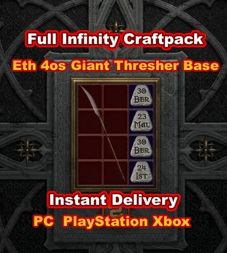 Infinity Craftpack Giant Thresher Ethereal Diablo II Resurrected D2R SC ...