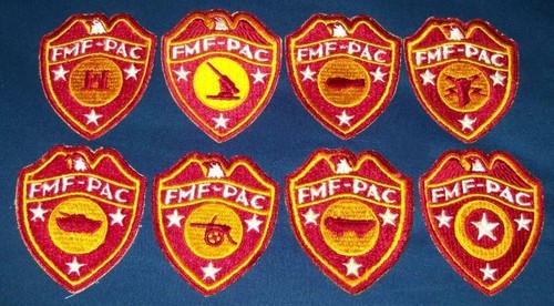 LOT OF ORIGINAL CUT-EDGE FULLY EMBROIDERED WW2 USMC FMF-PAC PATCHES | eBay