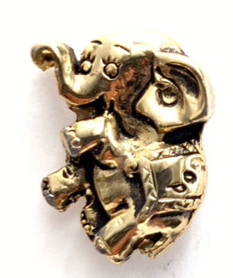VTG GOP Republican Elephant Grand Old Party Political Animal Gold Tone ...